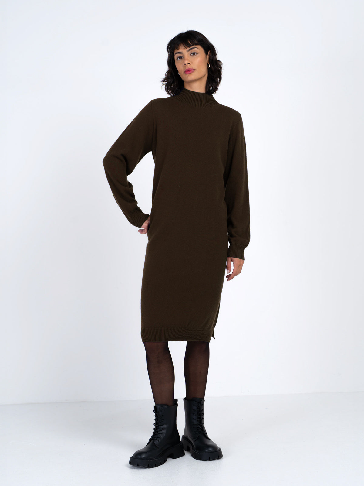 Turtle Neck Knitted Dress | Kettlewell Colours