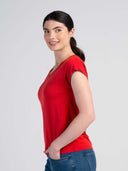 V Neck Short Sleeve Modal Top | Kettlewell - The Colour Experts